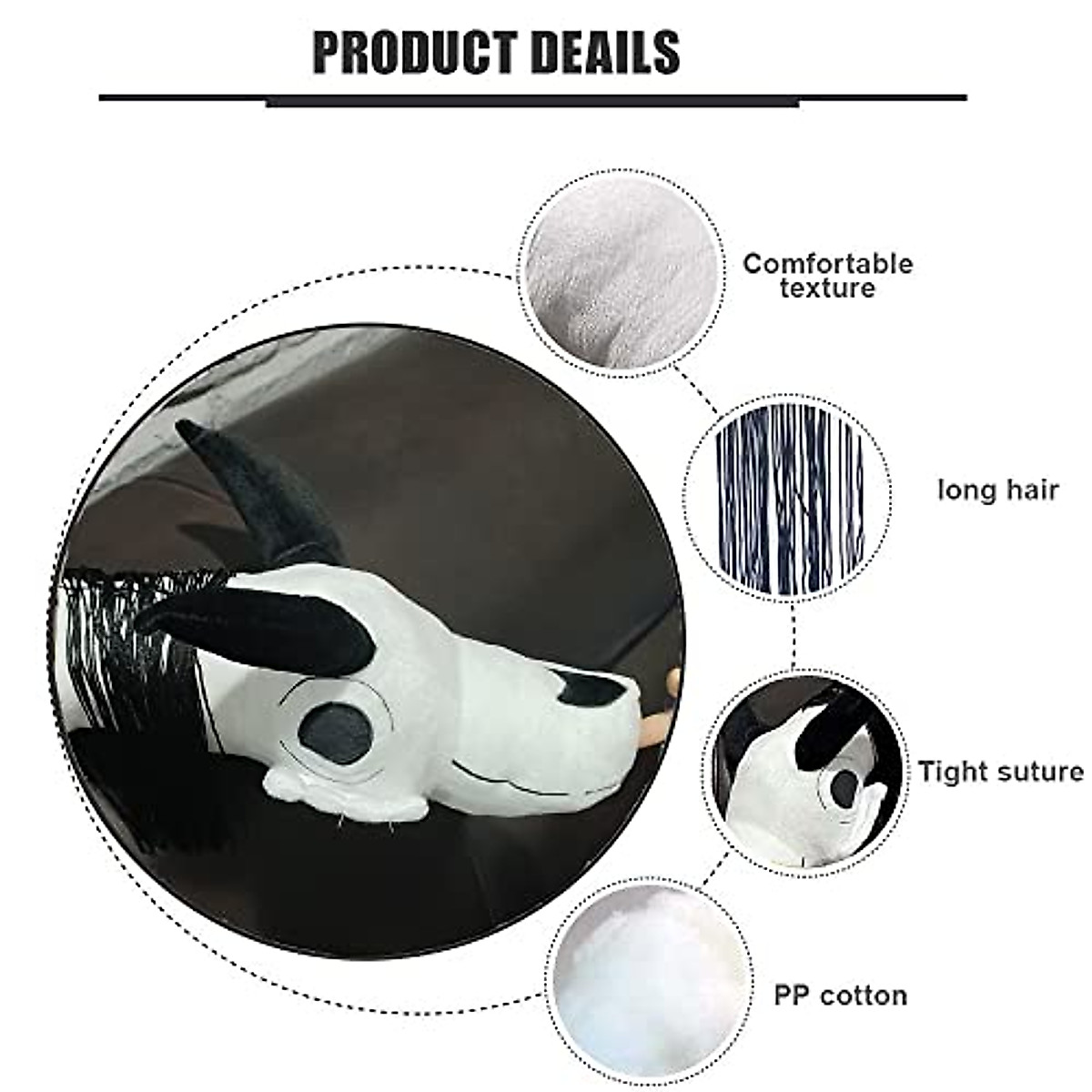 Verceco Monster Horse Plush Toy 46.5 inch Funny Creative Stuffed Animal Monster Plushie Halloween Thanksgiving Christmas Party Gift for Boys Girls