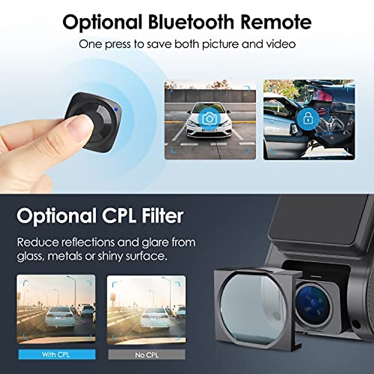 VIOFO A119 Mini Dash Cam 2K 60fps, 5GHz WiFi Dash Camera for Cars, Built-in GPS, HDR Super Night Sensibility, 140° View Angle, Buffered Parking Modes, Emergency Record, Voice Notification