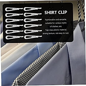 Outanaya 400 Pcs Shirt Pin Costume Shirt Sock Clips Garment Clip Dress Shirt Clips Hair Clips Alligator Folding Ties Clips Shirt Fixing Alligator Clip Clamps with Teeth White Plastic