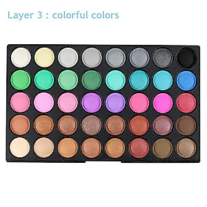 VERONNI 120 Vivid Colors Mini Eyeshadow Palette Matte and Shimmer - Professional 3 Layers Bright and Warm Colorful Eye Shadow Palette Makeup Set (120 colors)