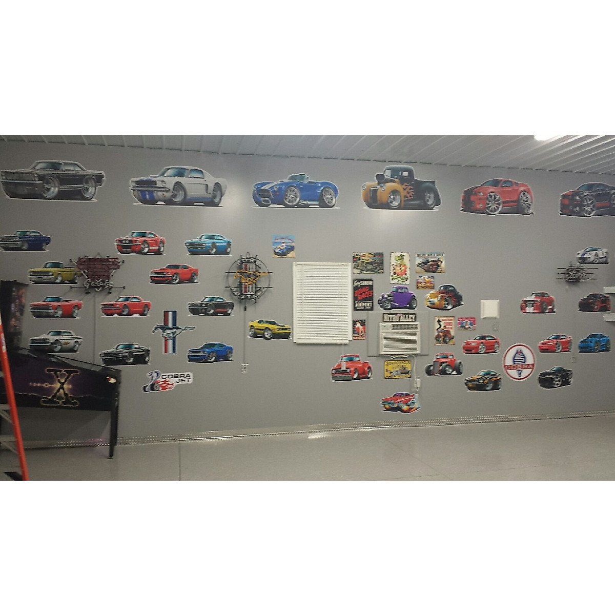 2016-17 Camaro SS Cartoon Car 4ft Long (48") Wall Decal Vintage 3D Car Movable Stickers Vinyl Wall Stickers for Kids Room