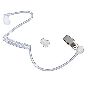 Replacement Acoustic Coil Tube with Clip for Walkie Talkie Earpieces of Baofeng Retevis Midland Kenwood Luiton Two Way Radios Headset (10 Tubes)