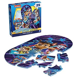 PAW Patrol: The Movie, 25-Piece Jigsaw Oval Foam Squishy Puzzle Chase Skye Marshall Rubble, for Kids Ages 4 and up