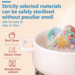 Baby Teething Toys for Babies 0-6 Months 6-12 Months,Baby Teething Relief,Rattle & Sensory Teether Toys,BPA Free Baby Chew Toys,Baby Toys 0-6 Months 6 to 12 Months,Baby boy Girl Gifts