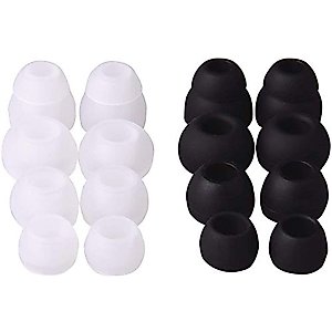 Replacement Earbuds Ear Tips for Powerbeats 2, Symphonized, Panasonic, iFrogz, Mpow, Sony, LG, Skullcandy in-Ear Headphones, 8 Pairs, 4 Different Sizes - Small, Medium, Large and Double Flange