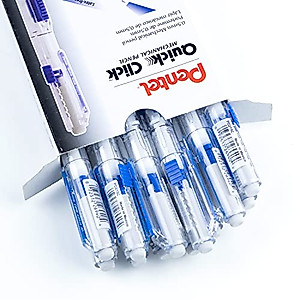 Pentel QUICK CLICK Mechanical Pencil (0.5mm), Blue Barrel, Box of 12 Pencils (PD215C)