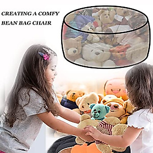 5FT Giant Fur Bean Bag Chair Cover, Ultra Soft Bean Bag Bed for Adults (No Filler, Cover only), Big Round Soft Fluffy Faux Fur Bean Bag Lazy Sofa Bed Cover, Machine Washable Big Size Bean Bag Cover