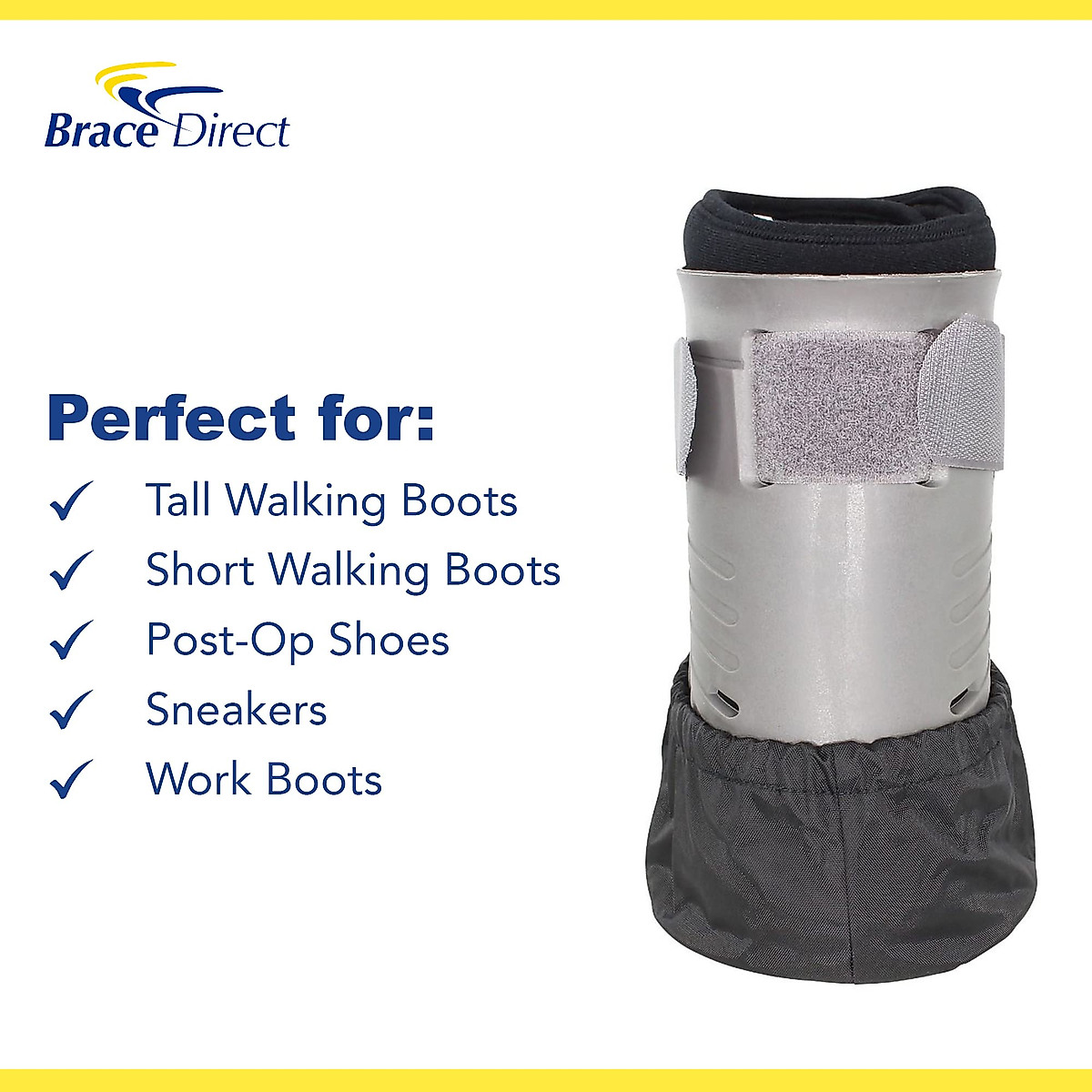 Rain Cover for Walking Boot & Recovery Shoes with High Elastic and Waterproof to Complete Protect; Stay Dry and Clean; Slip-Resistant by Brace Direct