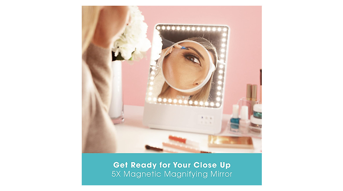 Glamcor Riki Skinny Smart Vanity Mirror with HD LEDs & Bluetooth