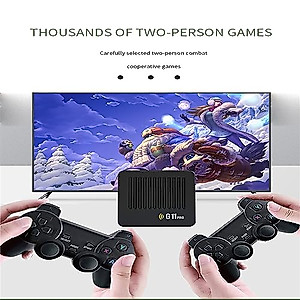 G11 Pro Game Box 4K HD TV Game Stick Video Game Console 256G Built in 60000+ Retro Games Portable Game Player Wireless Gamepad (256G 60000+Games)