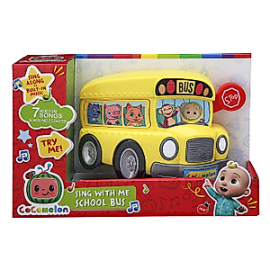 Cocomelon Musical Bus for Kids - Yellow School Bus with Built-in Cocomelon Songs and Sound Effects Fun Musical Cocomelon Toy for Cocomelon Merchandise Fans Bus Toy for Toddlers with Flashing Light