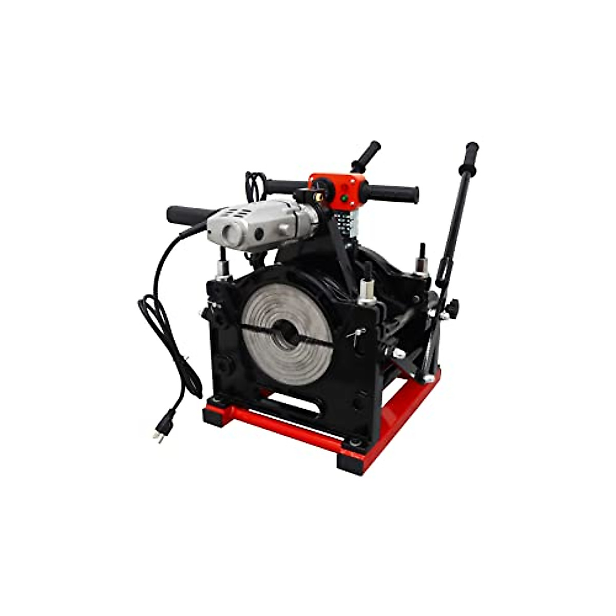 INTBUYING Pipe Fusion Welder Pipe Welding Machine PP PE PB PVDF Butt Fushion Welding Machine Tube Butt Fusion Equipment Double Clamps Hand-push Type 110V 2.48-7.87”(63-200MM)