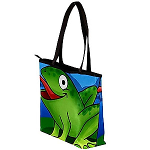 Tote Bag Women Satchel Bag Handbag Stylish Tote Handbag for Women Hobo Bag Fashion Crossbody Bag, Cartoon Frog