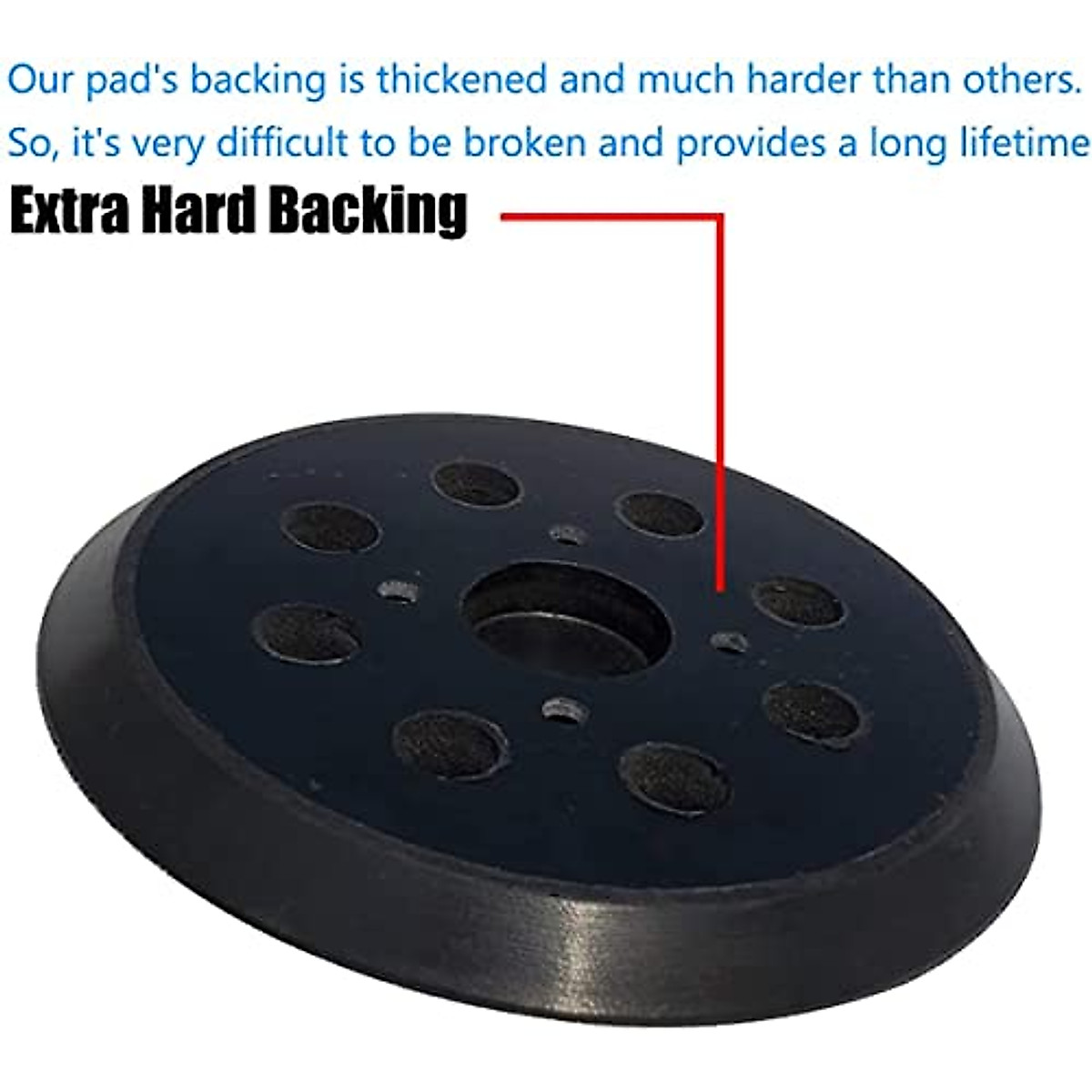 5 Inch Sander Pad Replacement for Ryobi #300527002, Hook and Loop Sander Backing Pad Compatible with Ryobi RS290, RS280/RS280VS, RS281VS, P411 Random Orbit Sander