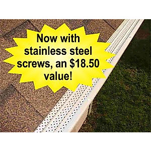 FlexxPoint 30 Year Gutter Cover System, White Commercial 6" Gutter Guards, 102'