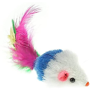 Aftermarket Furry Pet Cat Toys Mice, Cat Toy Mouse, Pet Toys for Cats, Cat Catcher for Feather Tails, 10 Counting