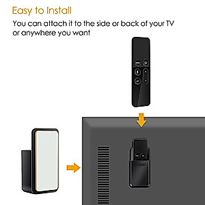 CaseBot Apple TV Remote Holder for Apple TV 4K 2022/2021/4th/3rd/2nd Gen, Roku Remote, Samsung Smart Hub 4K TV Remote, Mounting System Bracket Shelf, Black