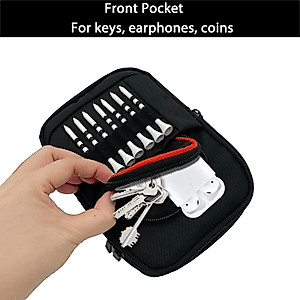 VIVA EAGLE Golf Multi Pocket Accessories Bag Valuable Pouch with Clip - Orange