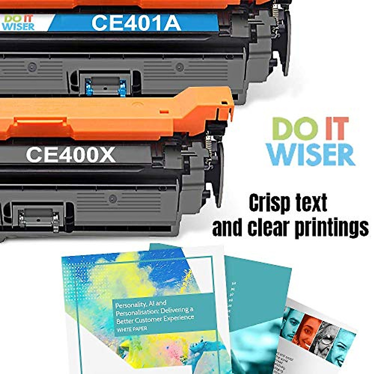 Do it Wiser Remanufactured Toner Cartridge Replacement for HP 507X 507A CE400X CE400A - HP Laserjet Enterprise M551n M551dn M551xh M570dw M570dn M575c M575dn Printer (Black Cyan Magenta Yellow 4Pack)