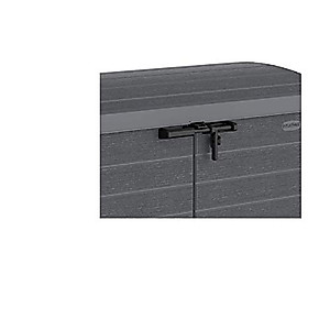 Duramax Cedargrain StoreAway 1200L Plastic Garden Storage Shed / Arc Lid - Outdoor Storage Bike Shed – Durable & Strong Construction– Ideal for Tools, Bikes, BBQs & 2X 240L Bins, 145x85x125 cm, Grey