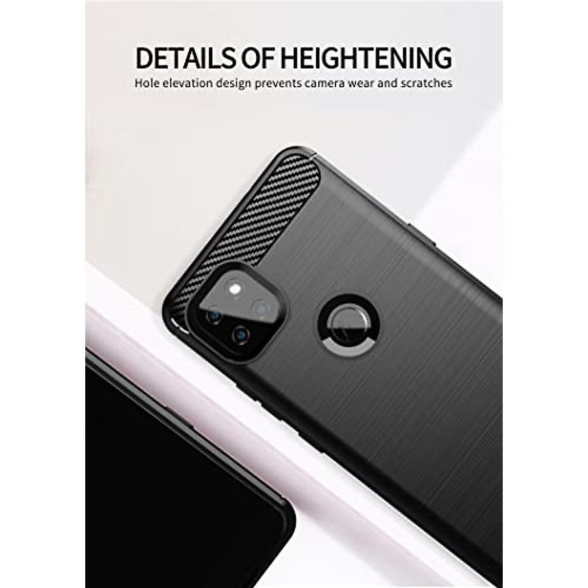 M MAIKEZI for Moto One 5G Ace case,Motorola one 5G Ace Case with HD Screen Protector, Soft TPU Slim Fashion Non-Slip Protective Phone Case Cover for Motorola Moto One 5G UW Ace (Black Brushed TPU)