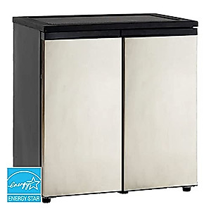Avanti RMS551SS Model RMS551SS-SIDE-BY-SIDE Refrigerator/Freezer, 33.5" x 31" x 23", Stainless Steel