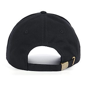 Zylioo XXL Oversized Ball Cap,Large High Crown Dad Cap for Big Heads,Structured Baseball Hats Adjustable 23.5"-25.2" Black