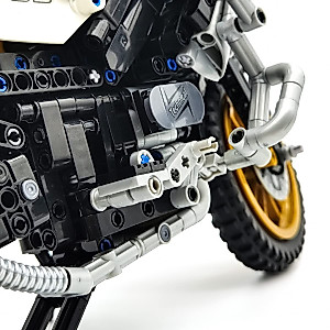 ShupBear Creator Expert Blue Super Adventure Motorcycle Set,Adult Car Model,Building Blocks 948 PCS