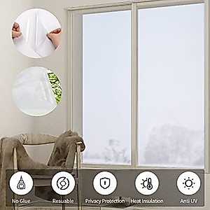 Bundle for MecTo 20 Pack White Hangers and Clear Window Privacy Film