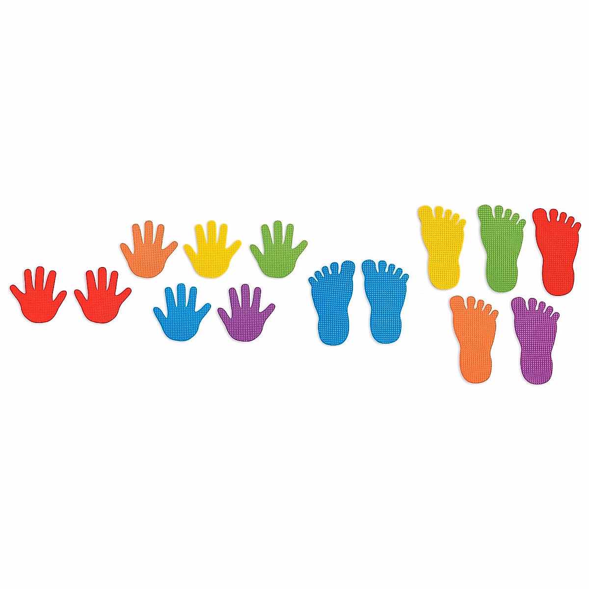 edxeducation-63525 Hand and Foot Mark Set - Includes 2 Large Die for Gameplay - Create Obstacle Courses - Tool for Gross Motor Skills, Occupational Therapy