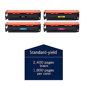 125A Toner Cartridge 4-Pack Compatible for HP 125A CB540A CB541A CB542A CB543A Black Cyan Yellow Magenta Toner Cartridge Bundle for Color Laserjet CP1215 CP1515N CP1518NI CM1312 CM1312NFI Printer