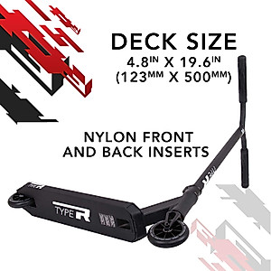 Type R Complete Pro Scooter - Pro Scooters - Pro Scooters for Adults/Pro Scooters for Kids - Quality Scooter Deck, Pro Scooter Wheels, Pro Scooter Bars - Awesome Colors (Matte Black)