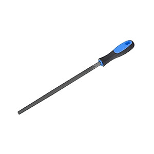 HARFINGTON Square File 10" High Carbon Hardened Steel Double Cut Hand Rasp with Plastic Handle for Deburring and Removing Material