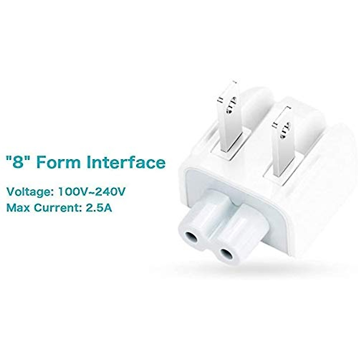 Mac AC Wall Adapter Plug Duckhead US Wall Charger AC Cord US Standard Duck Head for MacBook Mac iBook/iPhone/iPod AC Power Adapter Brick (2 PCs)