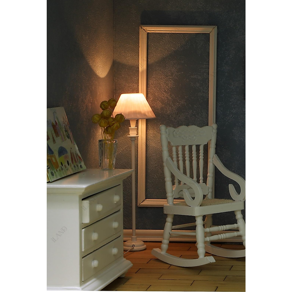 iLAND Miniature Dollhouse Furniture and Accessories for Dollhouse Nursery on 1/12 Scale (Lovely 14pcs)