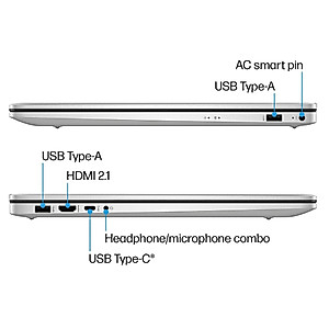 HP 17 HD+ Laptop, 2023 Upgrade, Intel Core i3-1125G4 (Quad-core), 64GB RAM, 1TB SSD, Webcam, Wi-Fi, HDMI, USB-C, Fast Charge,Bluetooth, Windows 11, School and Business Ready, ROKC HDMI Cable