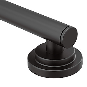Moen YG0724BL Iso 24-Inch Designer Grab Bar, Matte Black