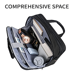 EMPSIGN 17.3 Inch Laptop Bag Briefcase, XL Gaming Computer Bag Laptop Case for Men & Women, Water Repellent, Office Carrying Case Shoulder Bag for Work Business Commute Travel School-Black