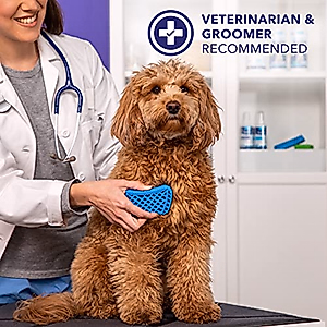 Furbliss Dog Brush for Grooming, Brushing and Bathing Dog & Cats, Great for the Bath Deshedding and Massaging Your Pet, 1 Soft Pet Brush - by Vetnique Labs (Short Hair Pet)