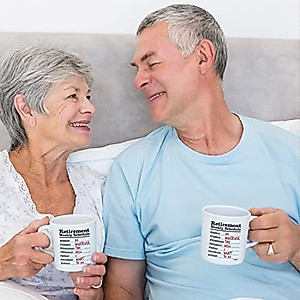 Funny Retirement Gifts for Women Men Dad Mom. Retirement Coffee Mug Gift. Retired Schedule Calendar Mugs for Coworkers Office & Family. Unique Novelty Ideas for Her Nurses Navy Air Force Military Gag