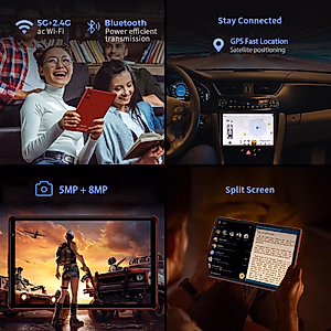 YESTEL 2023 Newest Android 13 Tablet 10 inch Tablet with 12GB RAM + 128GB ROM,1TB Expand,2.0GHz Octa-Core Processor,IPS HD Display,Support 5G WiFi,GPS,Bluetooth 5.0 with Keyboard,Mouse - Red