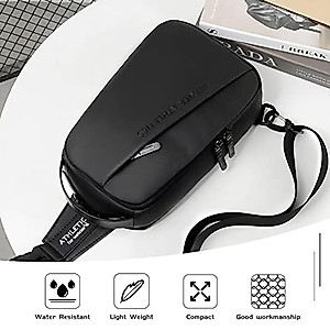 Konelia Crossbody Sling Bag Men Backpack Shoulder Bag Waterproof Chest Bag Backpack for Hiking Walking Biking Travel Cycling