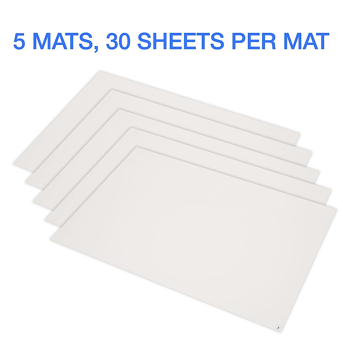 CALPALMY 150 Sheets 24" x 36" Adhesive Mats - Sticky Mat for Laboratories, Homes, Construction Sites, and More - Remove Dust and Dirt from Shoes and Equipment Wheels - White