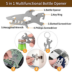 Cobee Shark Bottle Opener, 2 Pcs Multifunctional Shark Beer Opener Keychain Pendant Creative Metal Opener Pocketable Opener Accessories for Camping Traveling for Dad Boyfriend Bartender