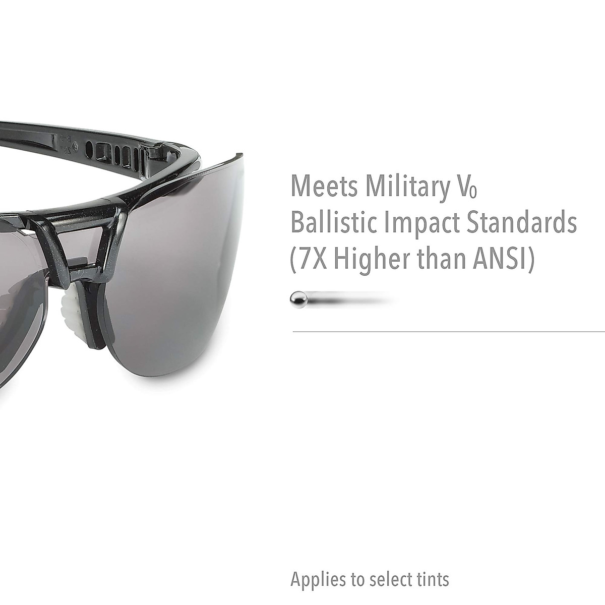 Honeywell Uvex Ademco by Protégé Safety Glasses, Metallic Black Frame with Clear Lens & Ultra-Dura Anti-Scratch Hardcoat (S4200-H5)