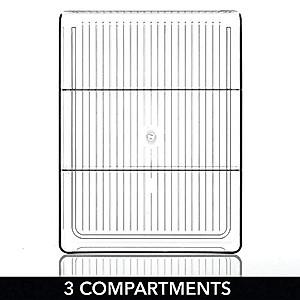 mDesign Kitchen Plastic Storage Organizer Combo Set of 2 Bins - For Kitchen, Pantry, Cabinet, Fridge/Freezer for Organizing Snacks, Produce, Vegetables, Pasta Food, 2 Piece Set - Clear