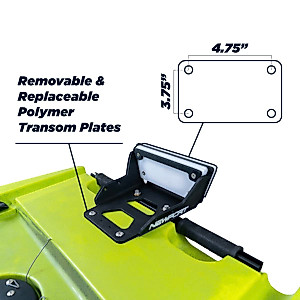Newport Trolling Motor Transom Motor Mount - Kayaks - Freshwater and Saltwater - 1 Size, Gray