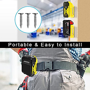 ZLWAWAOL 8 Pack Battery Holder for Dewalt 20V 60V Battery and Milwaukee M18 18V Battery Wall Mount Battery Storage Dock Holder Fit for Dewalt DCB200 DCB203 DCB206 Battery