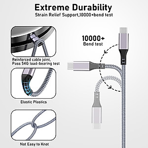 Extra Long USB C Charger Cable 16FT 2Pack,3.1A Braided PS5 Controller Charging Cable for PS5 DualSense Controller/Xbox Series X/S for Nintendo Switch,Samsung Galaxy S21/S20/S10,Note10 9 8