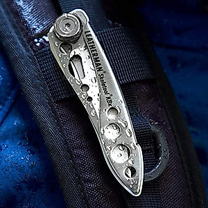 LEATHERMAN, Skeletool KBX Pocket Multitool with Knife and Bottle Opener, Stainless Steel